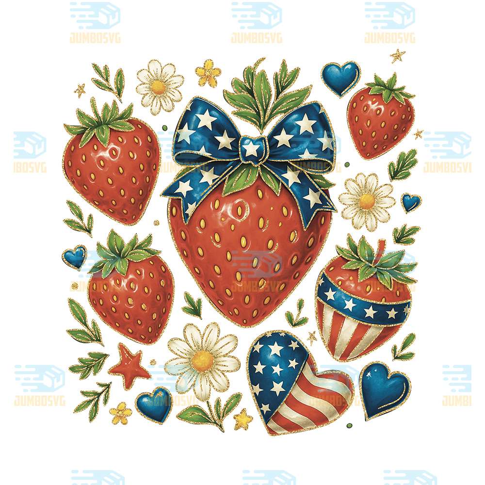 4th Of July Strawberry Png – JUMBOSVG