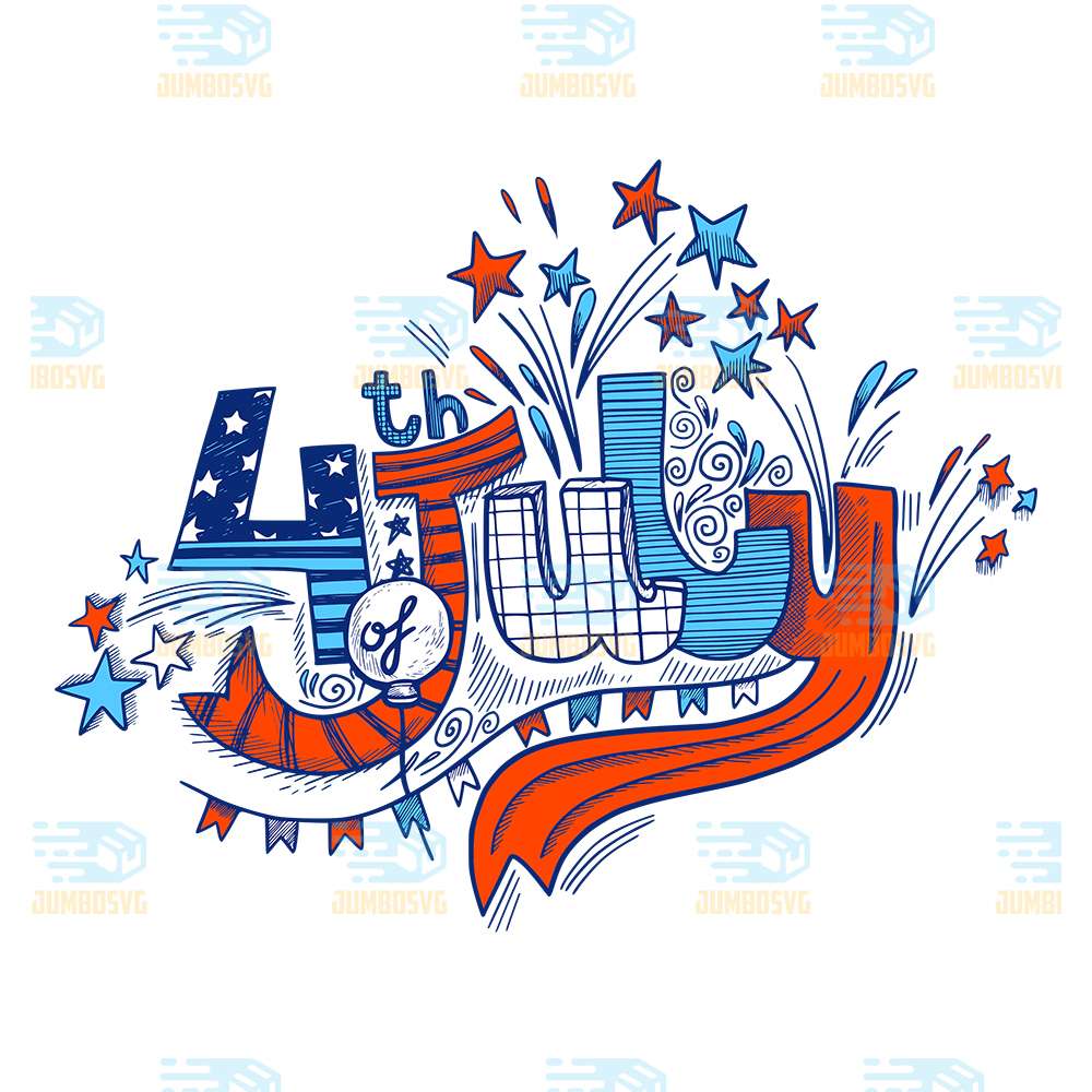 4th Of July Typography Png – JUMBOSVG