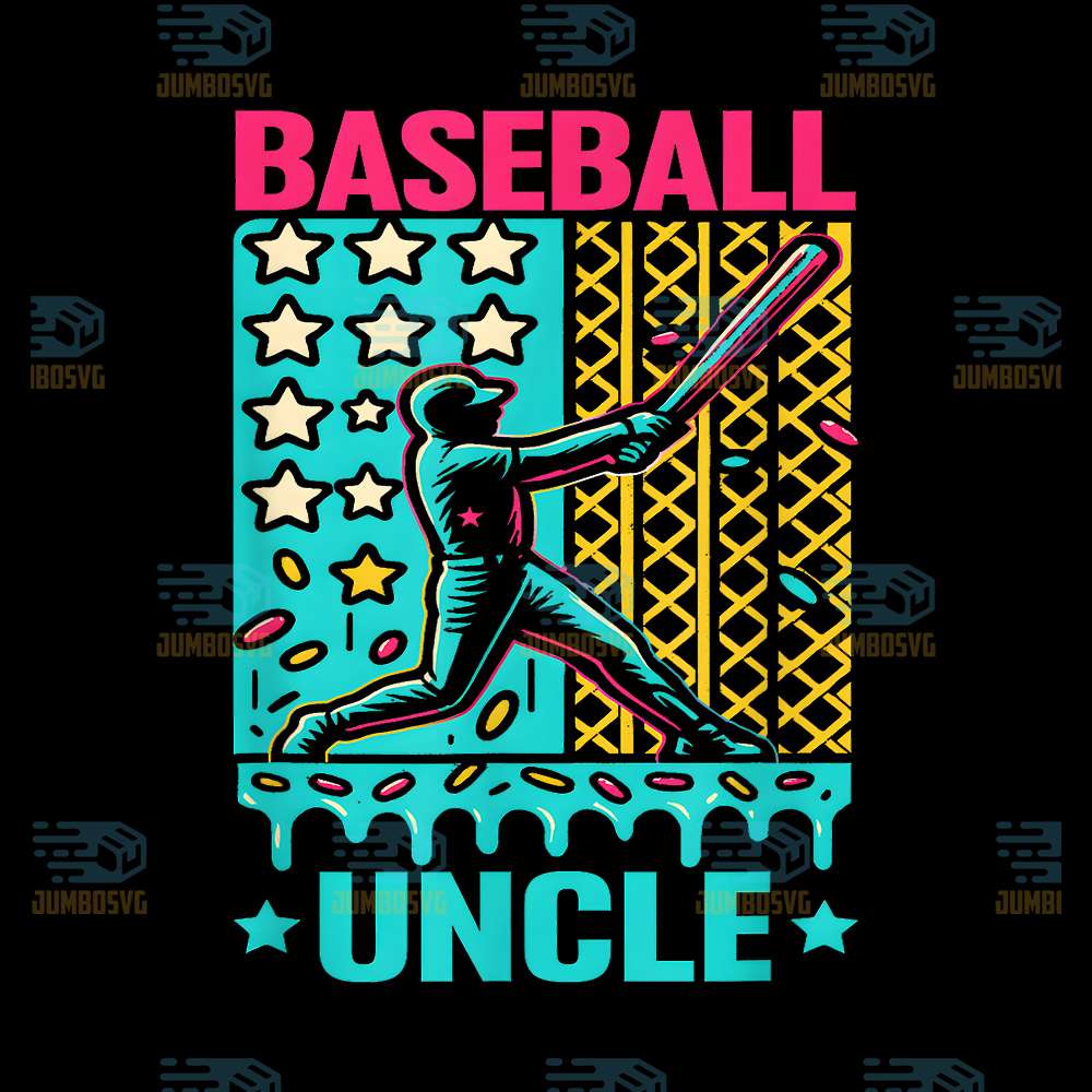 Baseball Uncle, Ice Cream Drip Game Day Baseball Png – JUMBOSVG