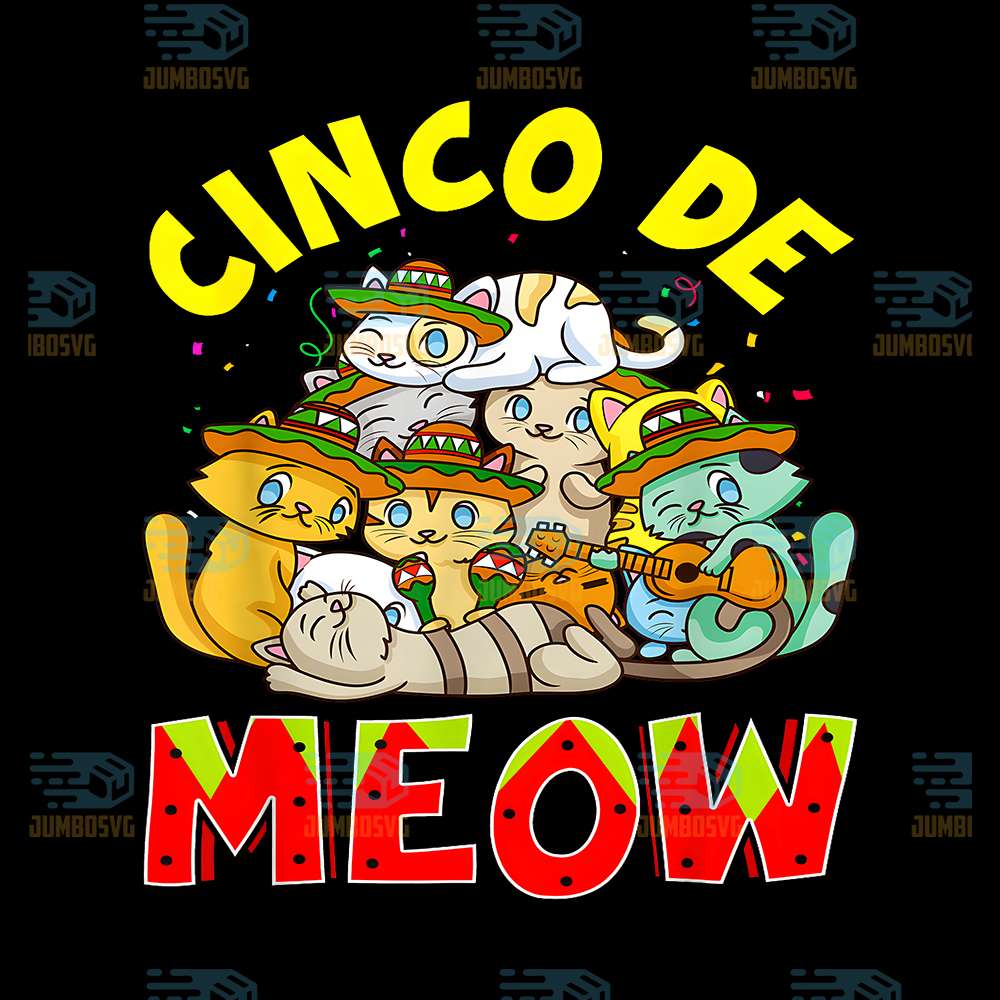 Cat Cinco De Meow Mayo Mexican Fiesta Png – JUMBOSVG