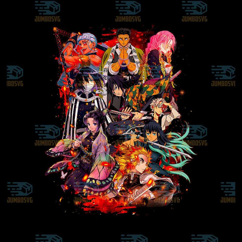 Demon Slayer Hashira Characters Png, Dibujo De Los Pilares Kimetsu No ...