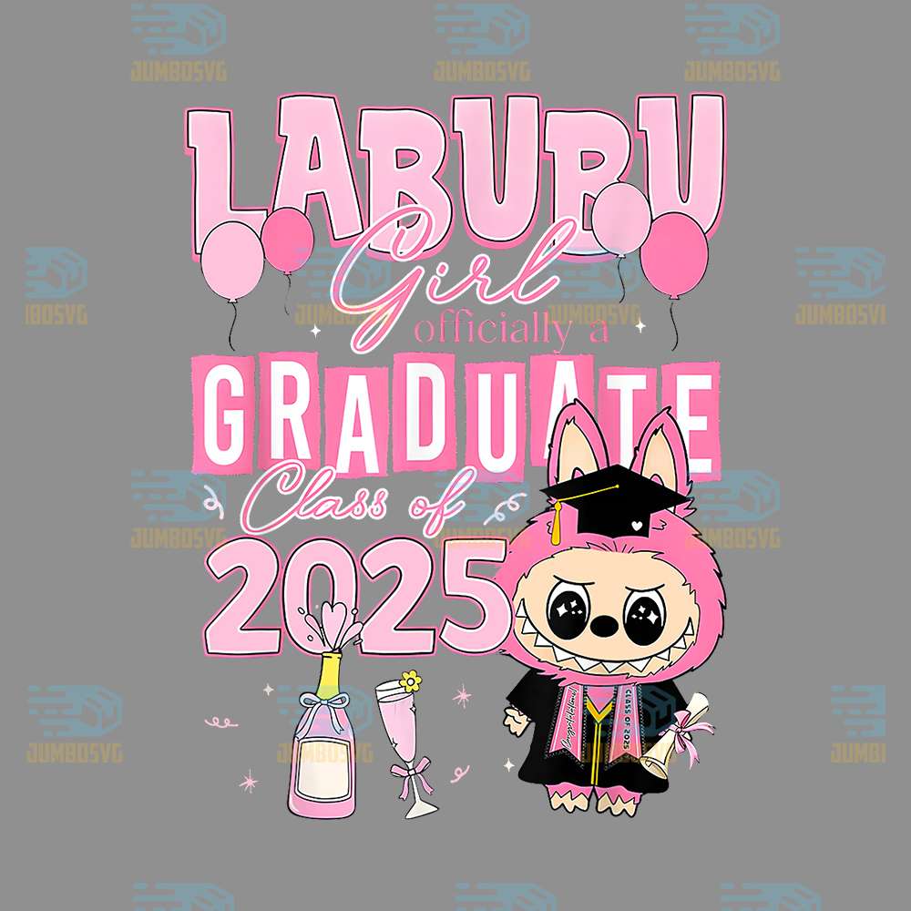 Labubu Girl Officially A Graduate Class Of 2025 Png – JUMBOSVG