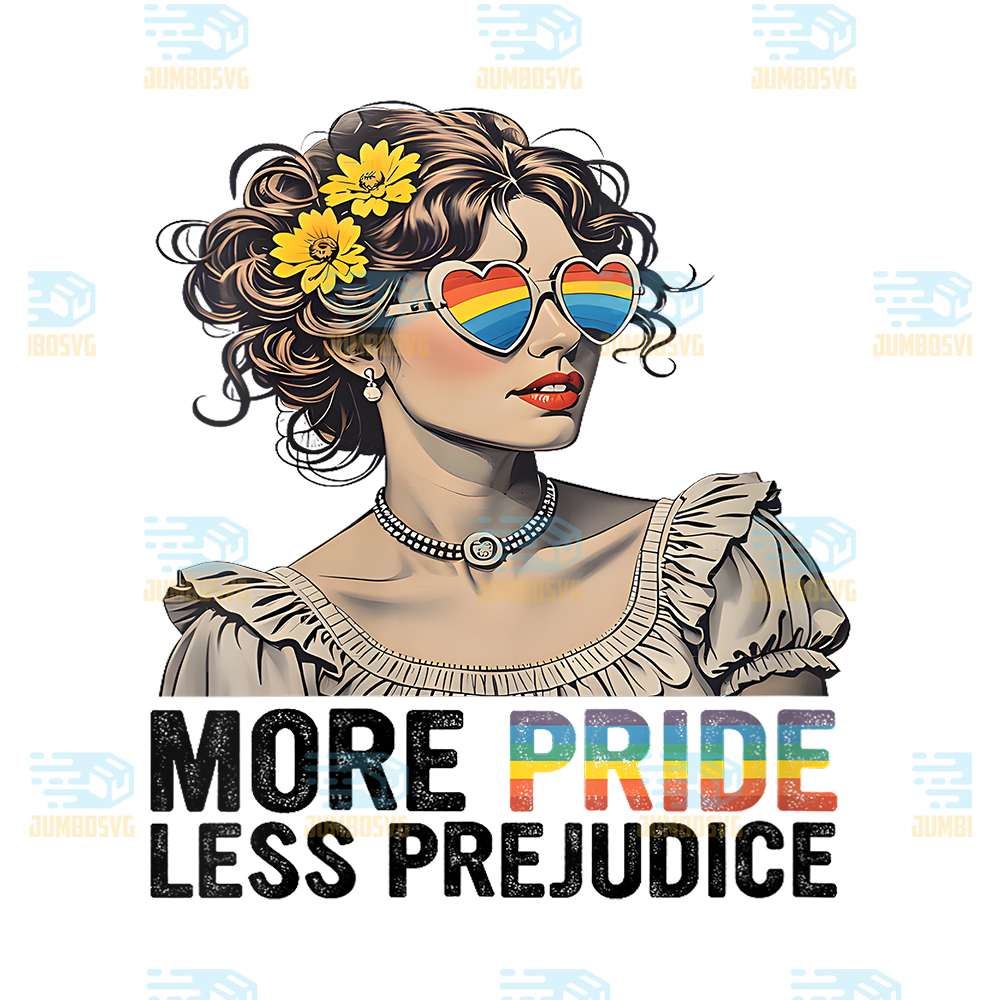 More Pride Less Prejudice LGBT Gay Proud Ally Pride Month Png – JUMBOSVG