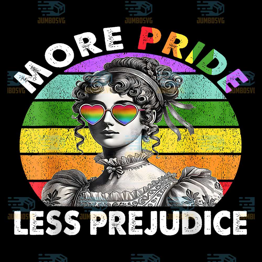 More Pride Less Prejudice Pride Month LGBTQ Gay Lesbian Png – JUMBOSVG