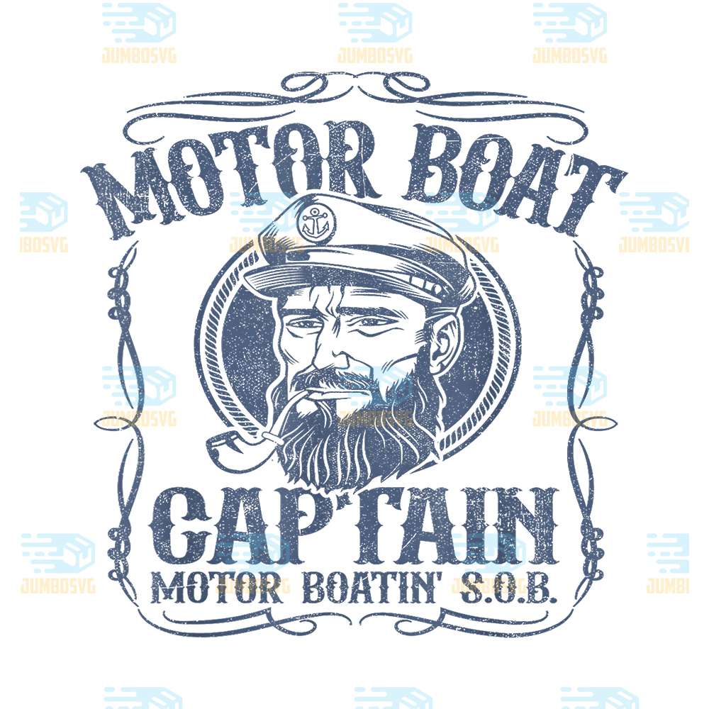 Motor Boat Captain Motor Boatin' S.O.B. Png – JUMBOSVG