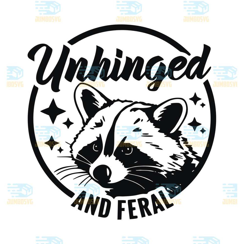 Unhinged And Feral Raccoon Svg – JUMBOSVG