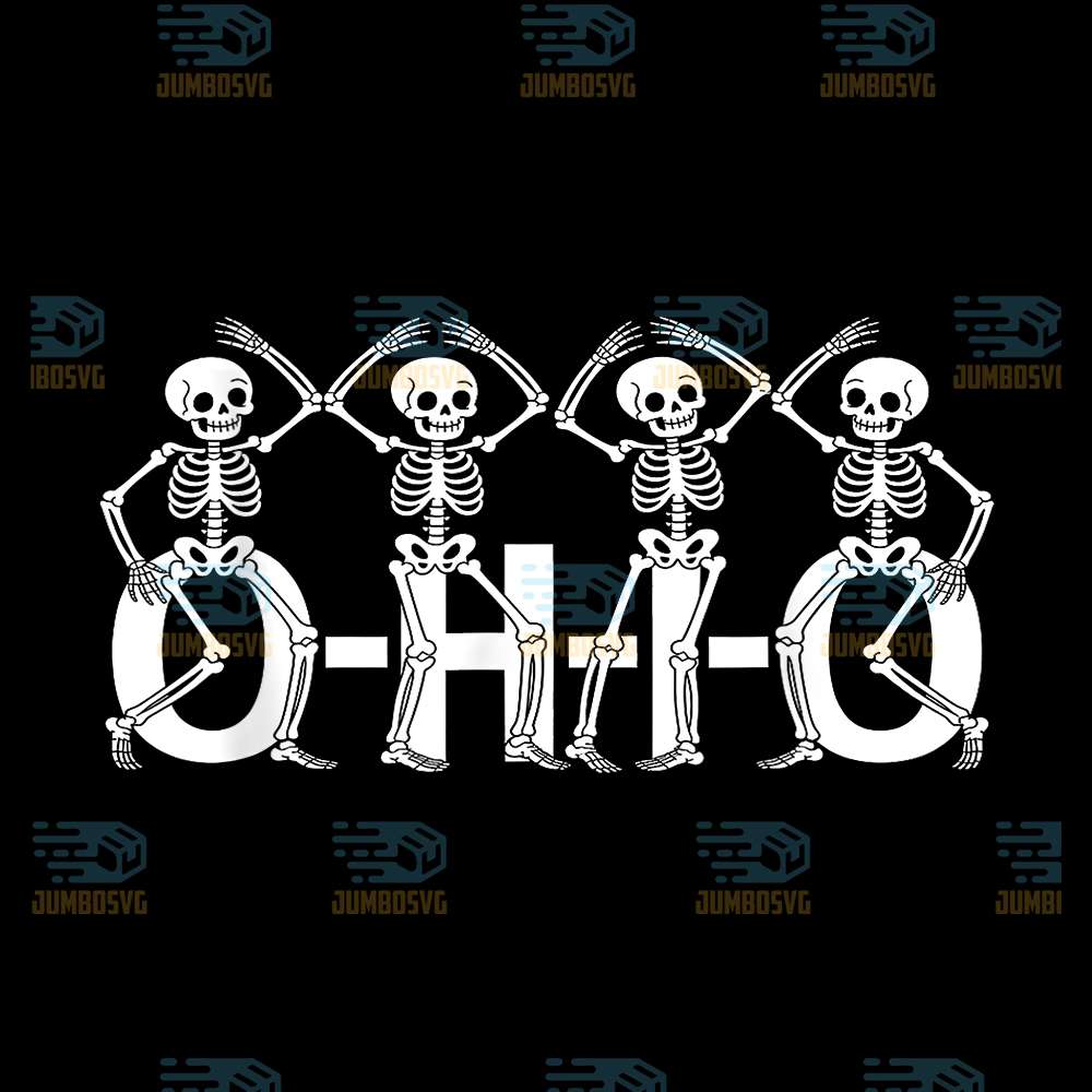 Funny O-H-I-O State Skeleton Svg – JUMBOSVG