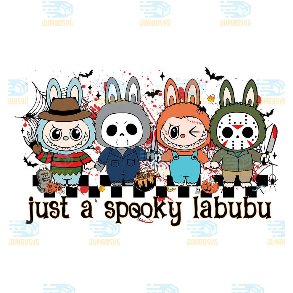 Just a Spooky Labubu Halloween Horror Characters Clipart PNG – JUMBOSVG