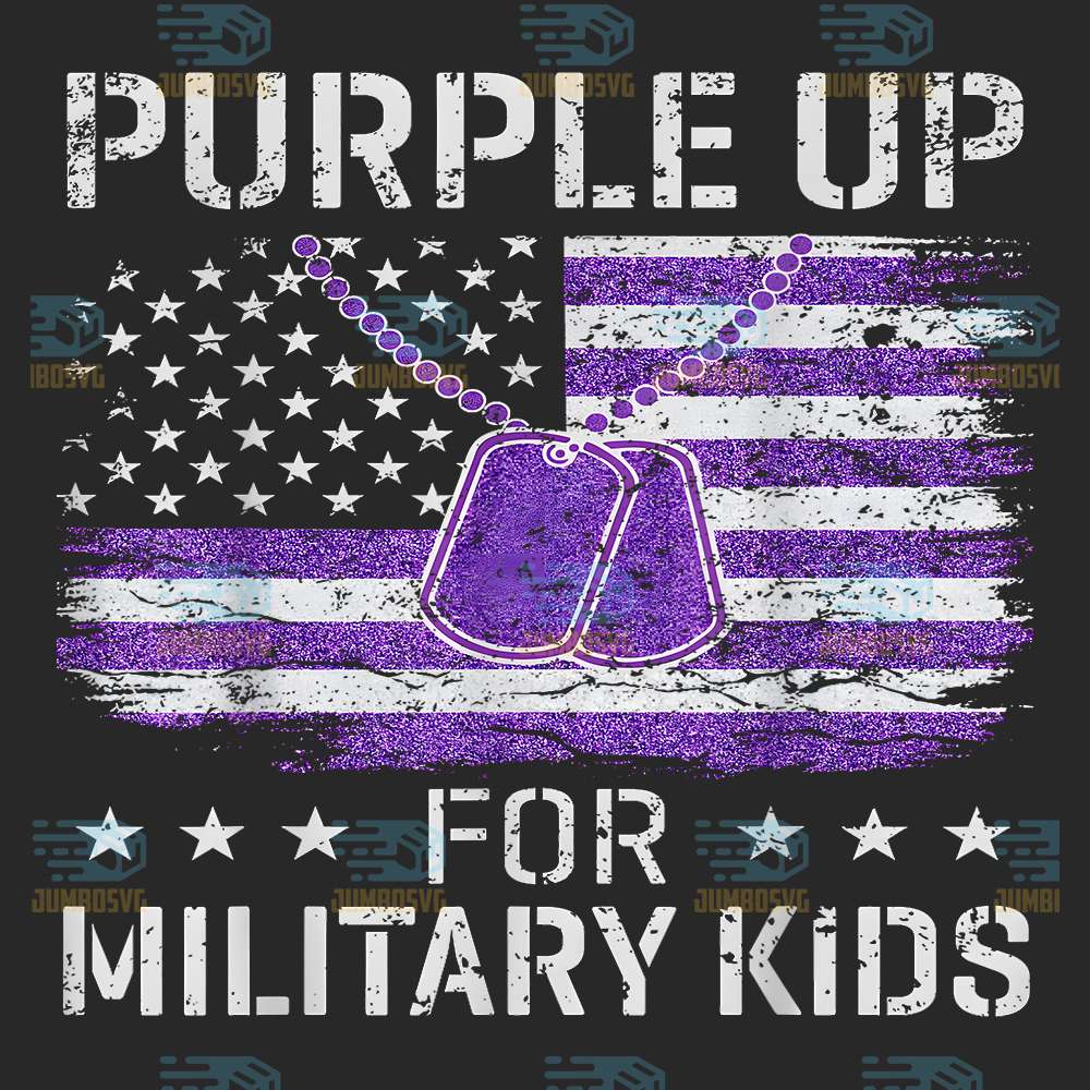 Purple Up For Military Kids Flag Png – JUMBOSVG